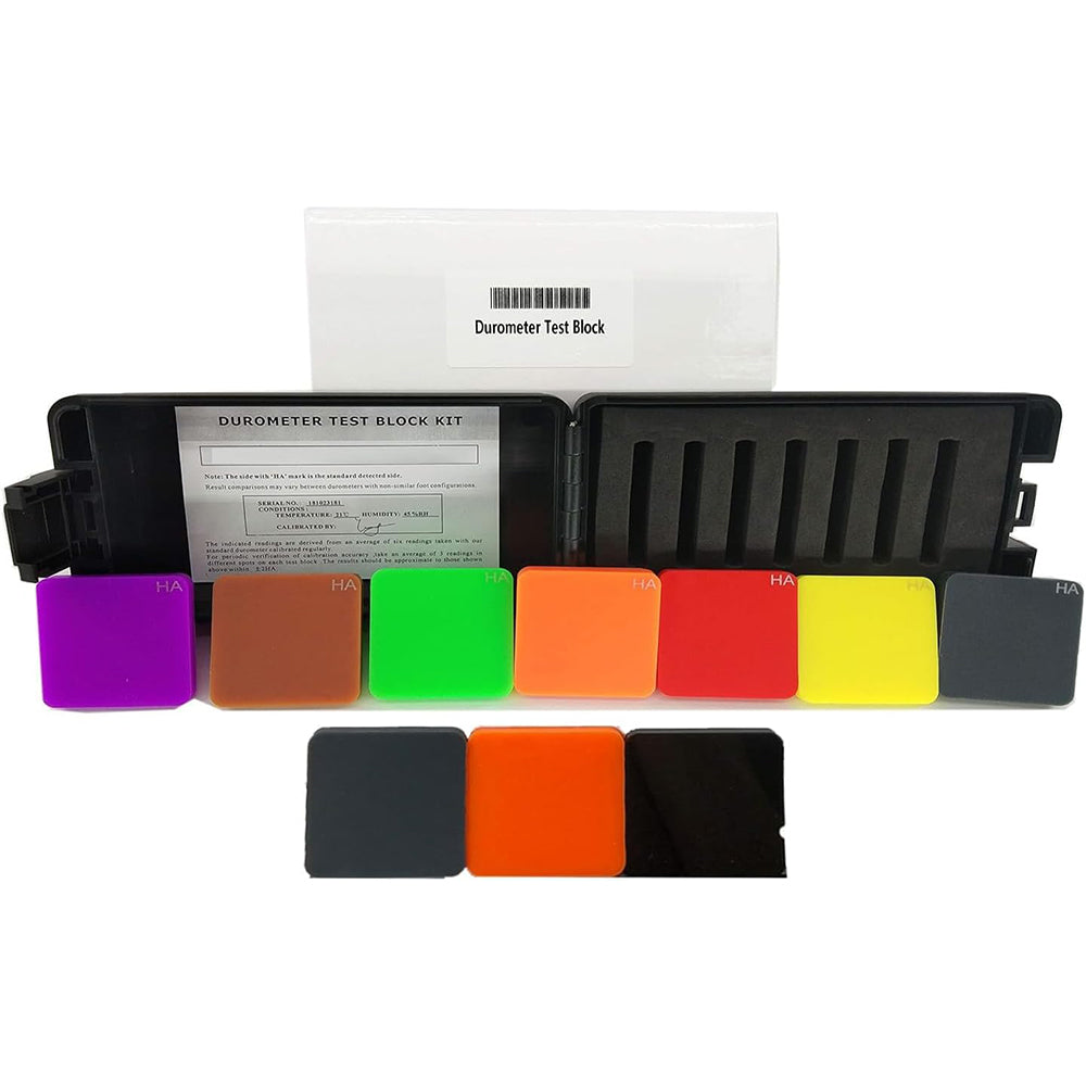 VTSYIQI Shore Hardness Block Kit 10 Different Color Blocks Type D and