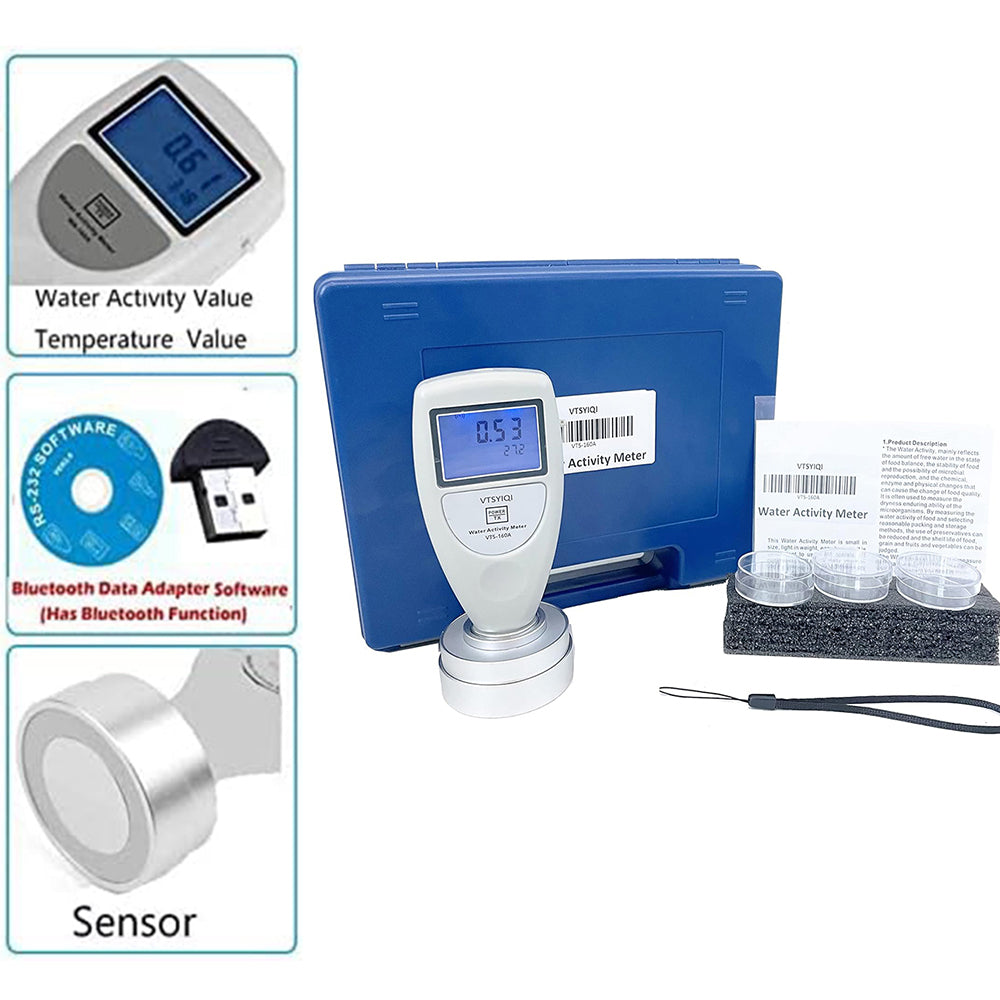 VTSYIQI Water Activity Meter Monitor Analyzer with Bluetooth Data Adap