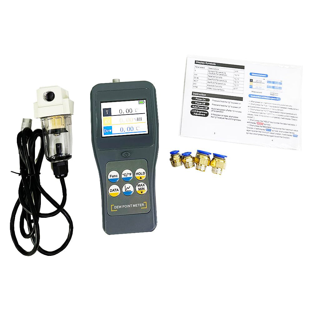 VTSYIQI Dew Point Meter Dewpoint Analyzer with Separate Sensor Display