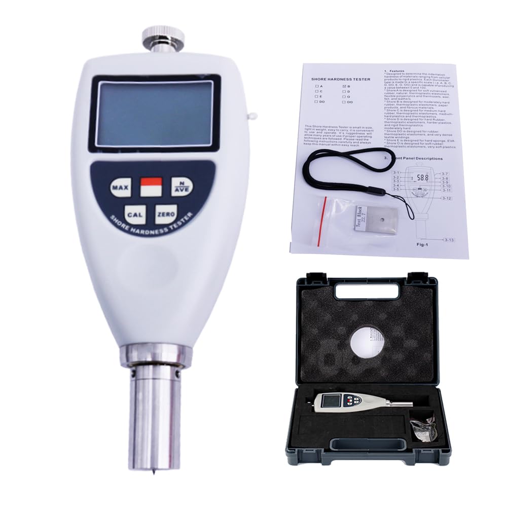 VTSYIQI Digital Shore B Durometer Moderately Hard Rubber Durometer wit