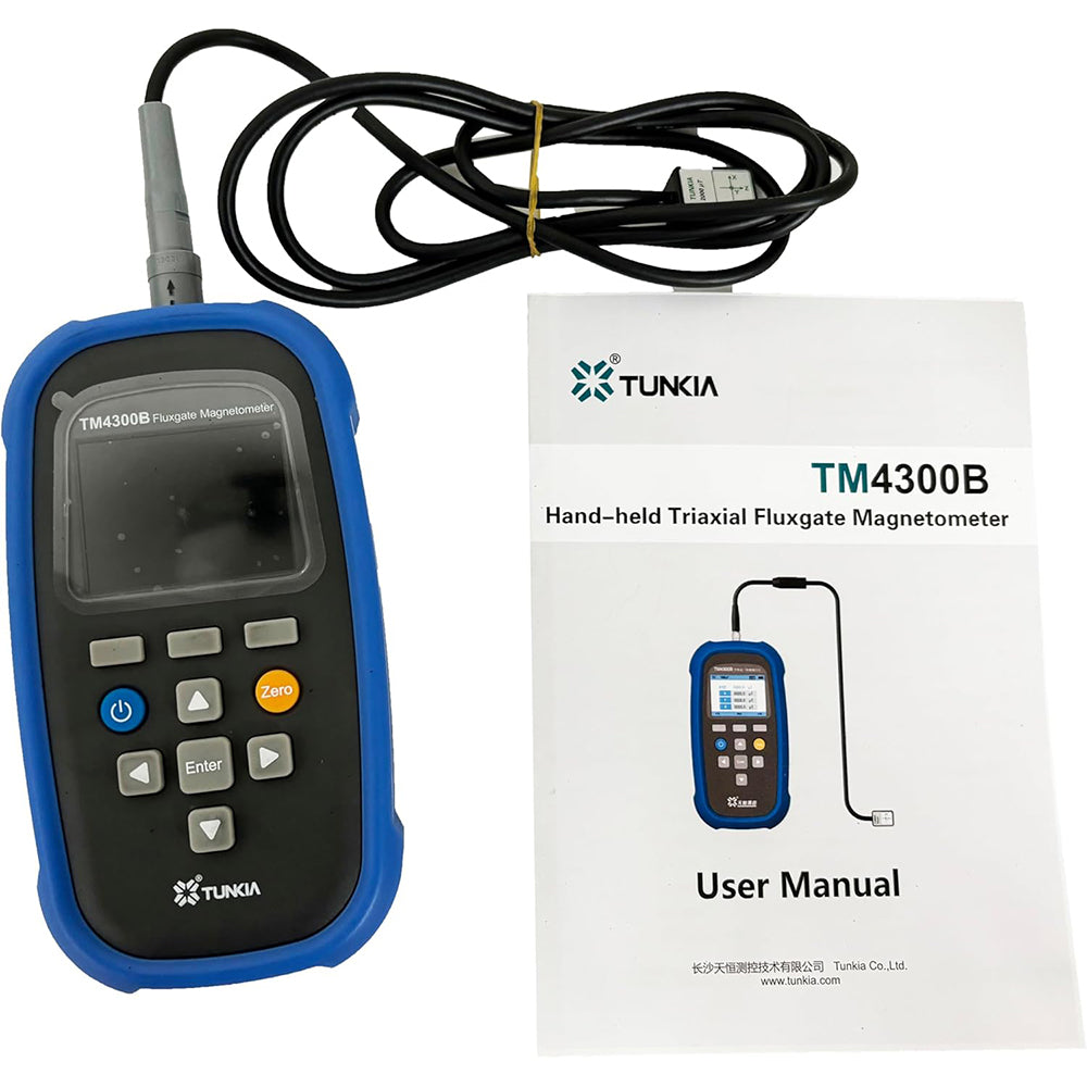 VTSYIQI Portable Three-Axis Fluxgate Magnetometer Teslameter Gauss Met