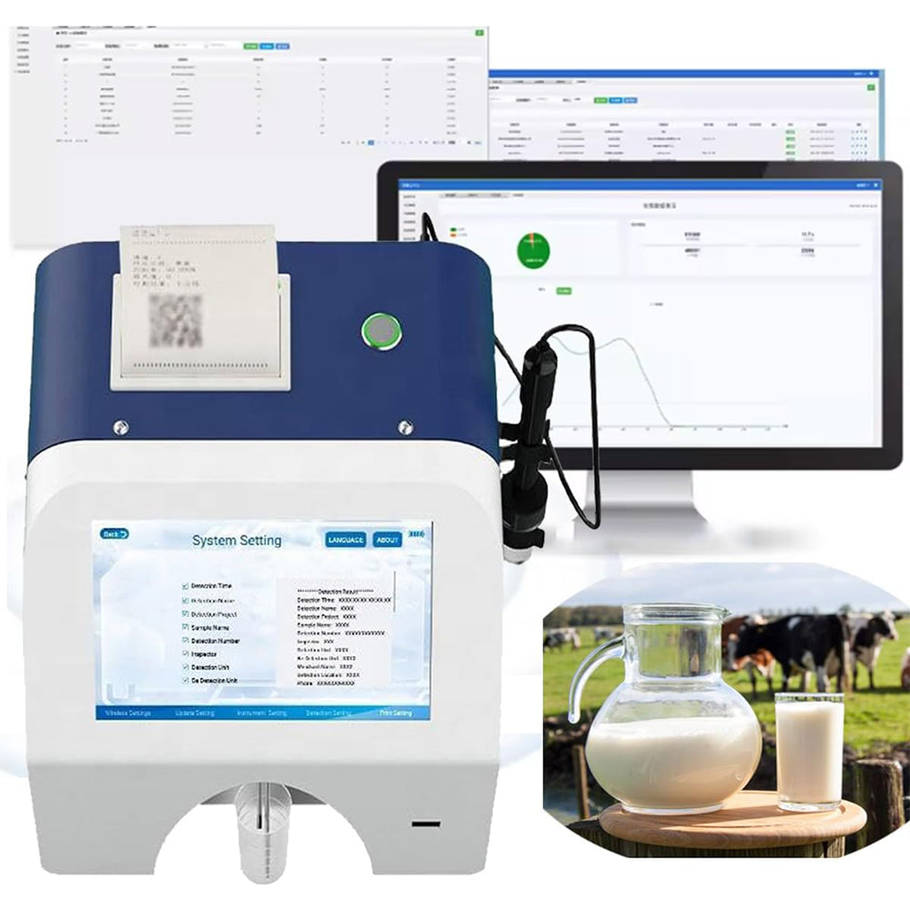 VTSYIQI Milk Analyzer Dairy Analyzer Ultrasonic Dairy Composition Anal
