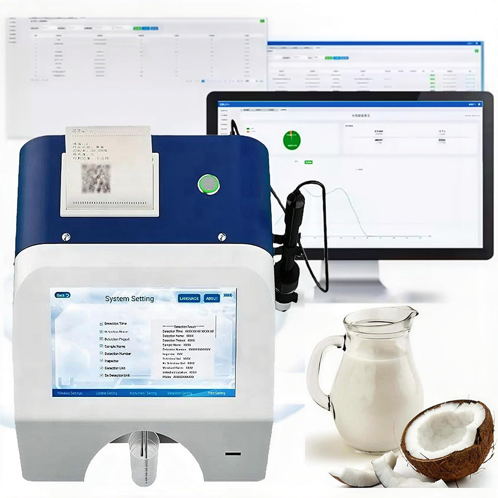 VTSYIQI Dairy Milk Analyzer Ultrasonic Milk Analyzer with Thermal Prin