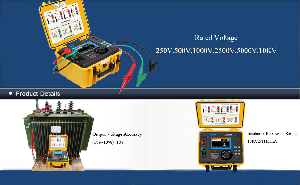 VTSYIQI High Voltage Insulation Tester Insulation Resistance Tester Ki