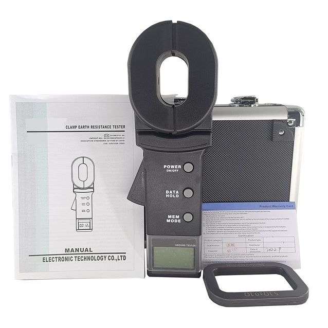 VTSYIQI Digital Clamp On Ground Earth Resistance Tester Meter Clamp Me
