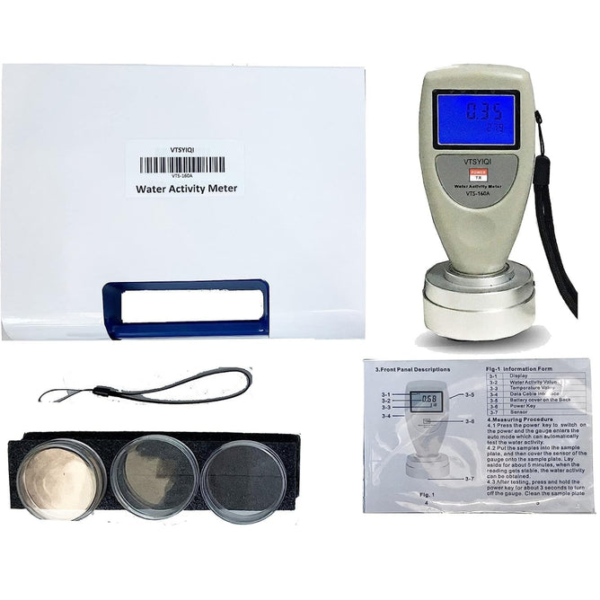 VTSYIQI Water Activity Meter Food AW Tester Monitor Water Analyzer For