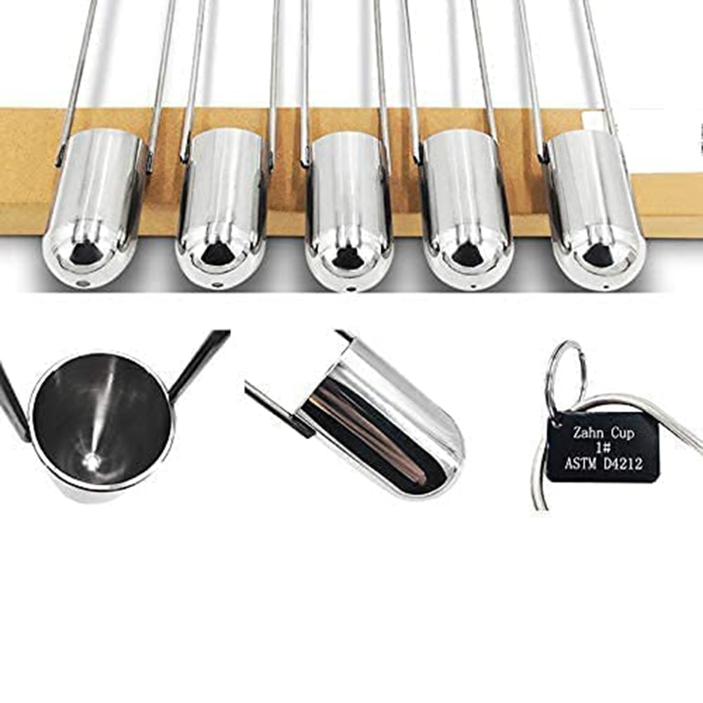 VTSYIQI Viscosity Cup Zahn Cup Stainless Steel Viscometer Flow Cup 44m