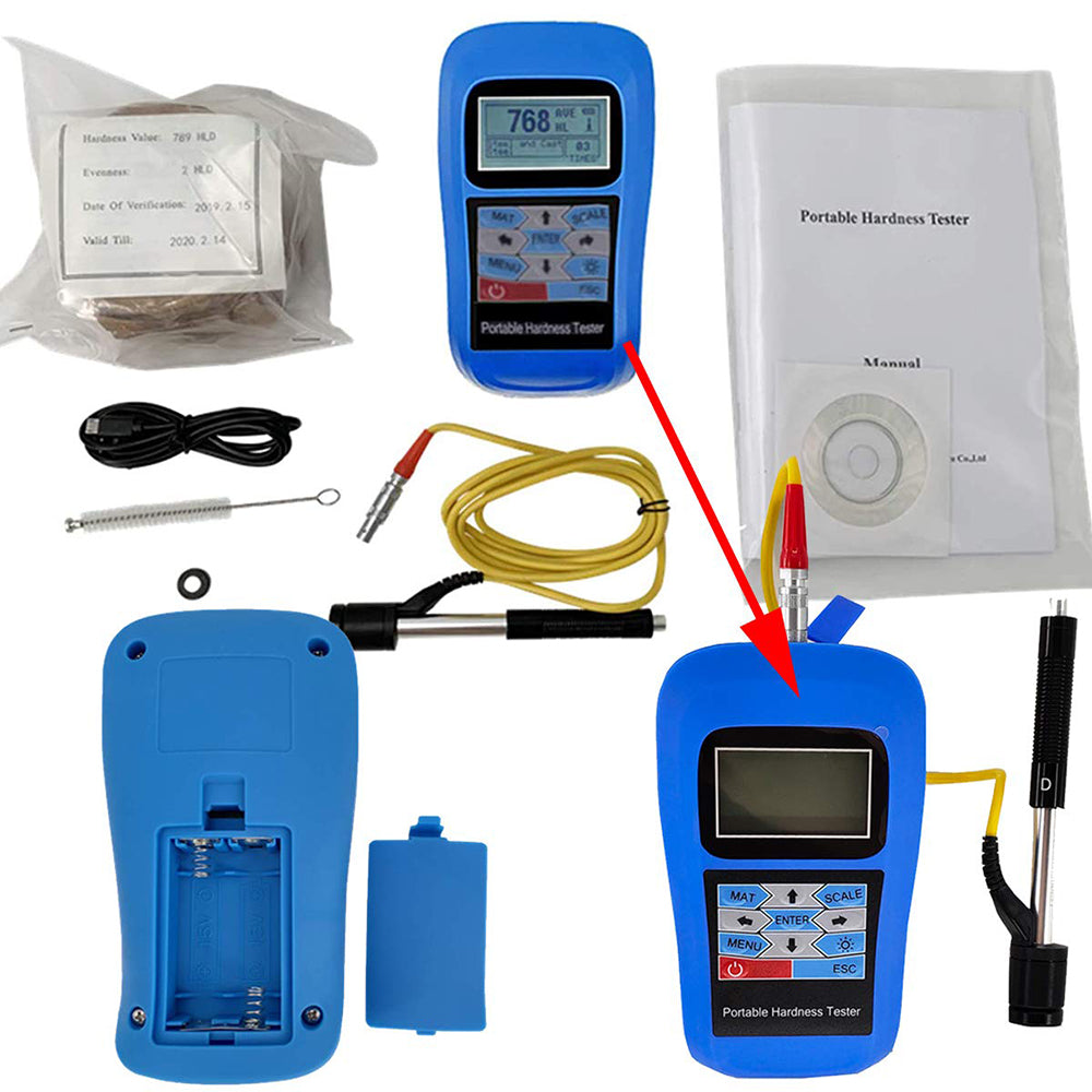 VTSYIQI Portable Large Screen Leeb Hardness Durometer Tester Metal Har
