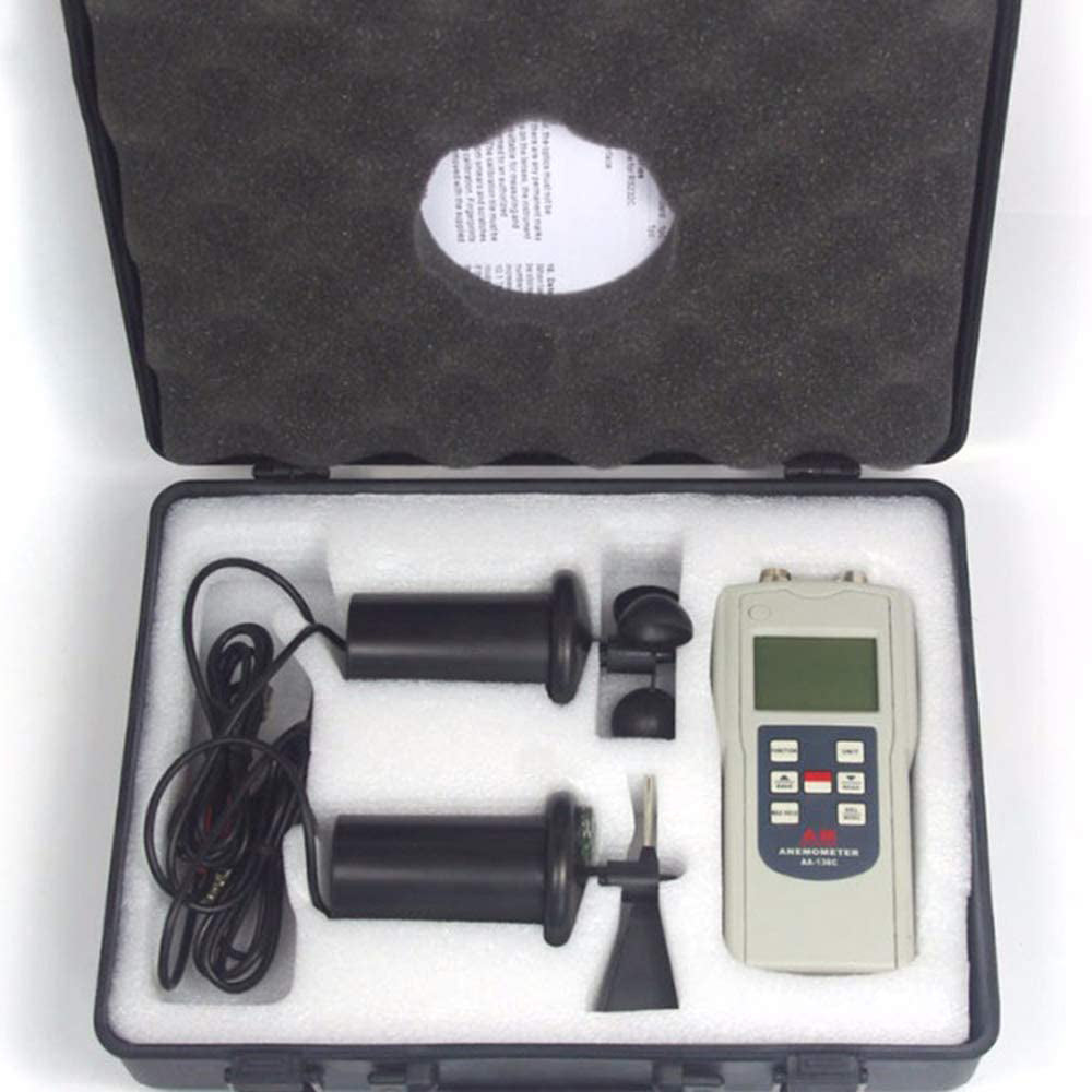 VTSYIQI Thermo Anemometer Air Flow Velocity Wind Speed Meter With USB