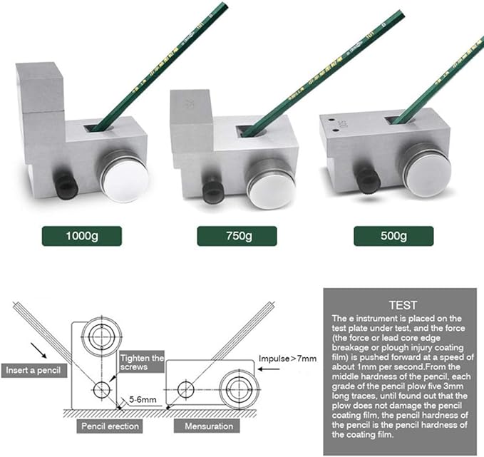 VTSYIQI Pencil Hardness Tester Paint Coating Films Scratches Tester wi