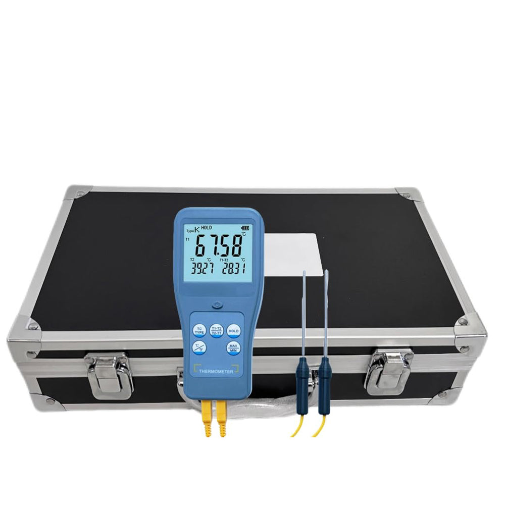 VTSYIQI K Type 2 Channel Thermocouple Thermometer with K-Type Thermoco