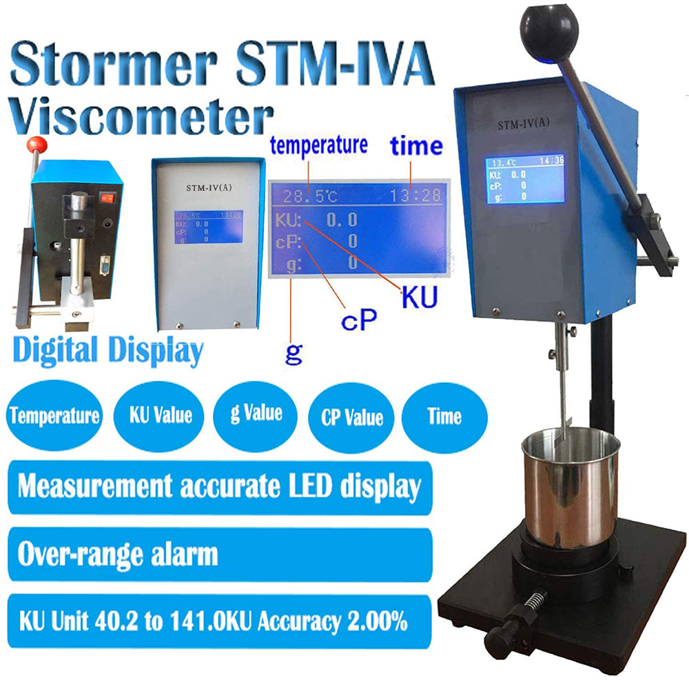 VTSYIQI Stormer Viscometer Rotational Viscosity Meter Tester RS232 Cab