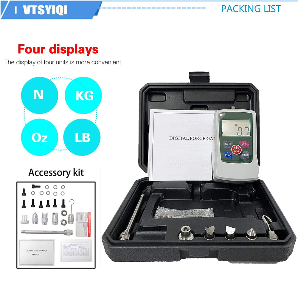 VTSYIQI Force Gauge Digital Force Gauge Push and Pull Tester Meter Dyn