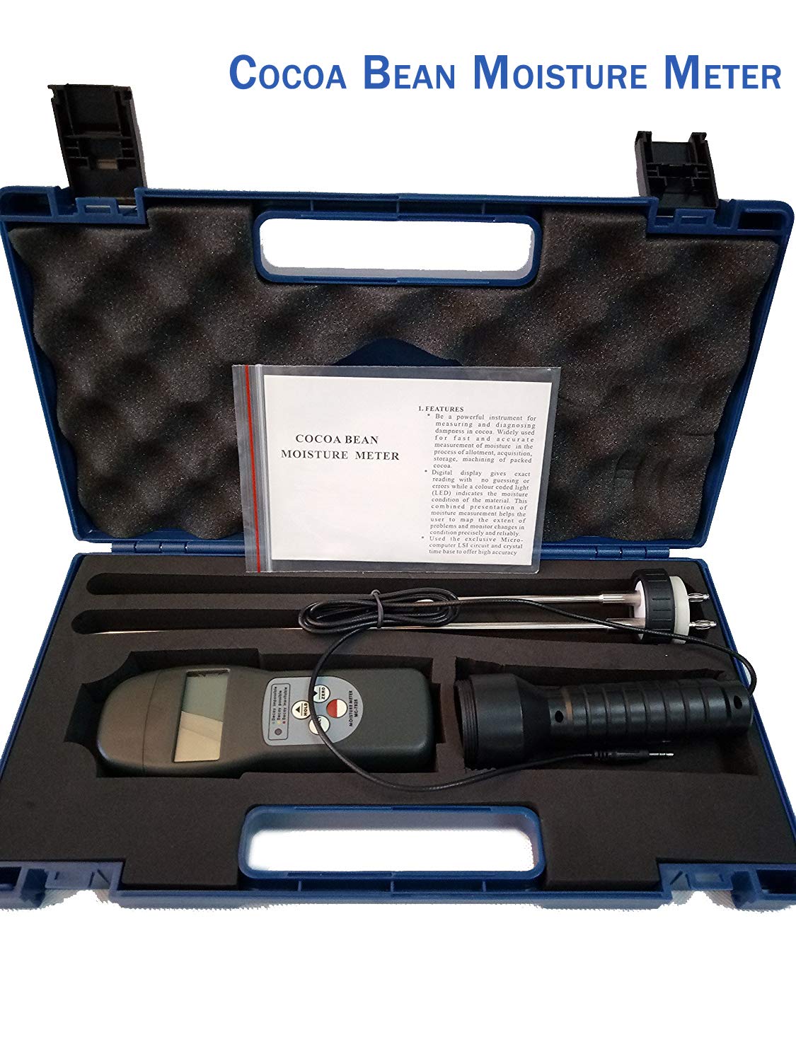 VTSYIQI Digital Cocoa Bean Moisture Meter Tester Cocoa Bean Humidity T