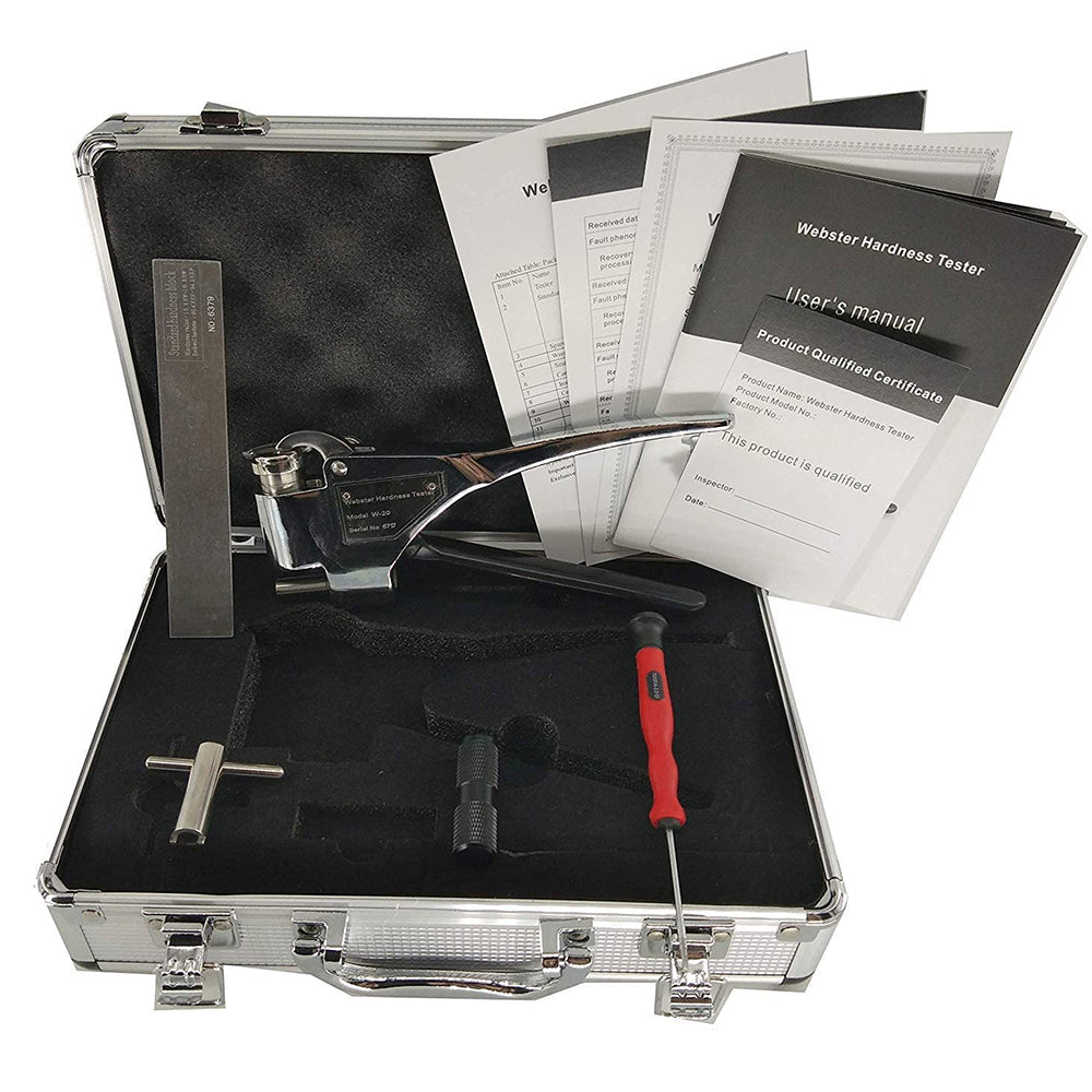VTSYIQI Webster Hardness Tester Meter Machine Durometer Gauge for Alum