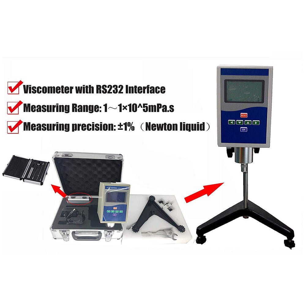 VTSYIQI Digital Viscometer Digital Rotational Viscosity Meter Liquid V