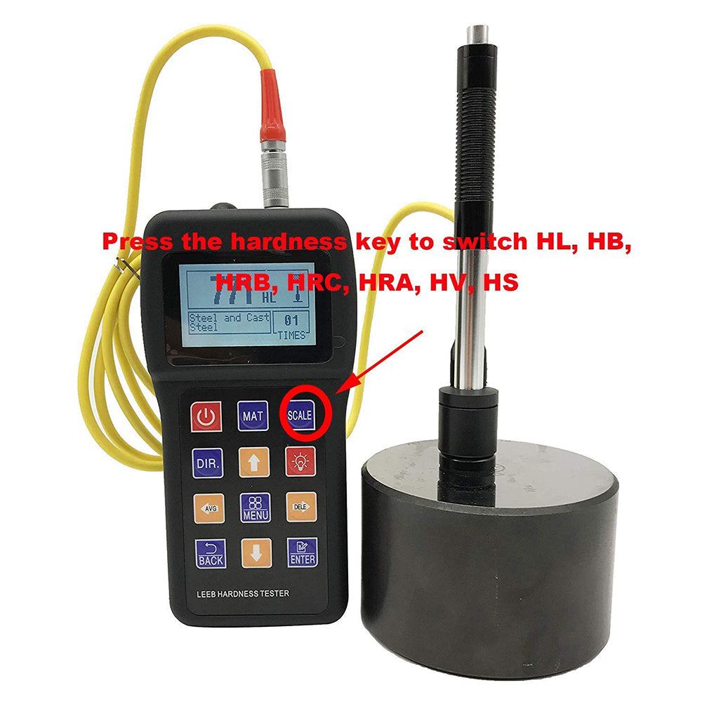 VTSYIQI Leeb Hardness Tester Meter 170 to 960 HLD Metals Durometer Tes