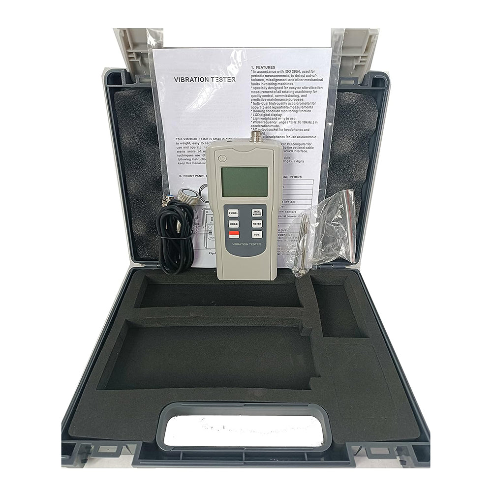 VTSYIQI Digital Vibration Meter Vibrometer Analyzer Datalogger with 3