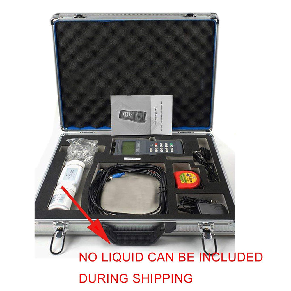 VTSYIQI Transit-Time Handheld Ultrasonic Flow Meter Velocity Tester Fo