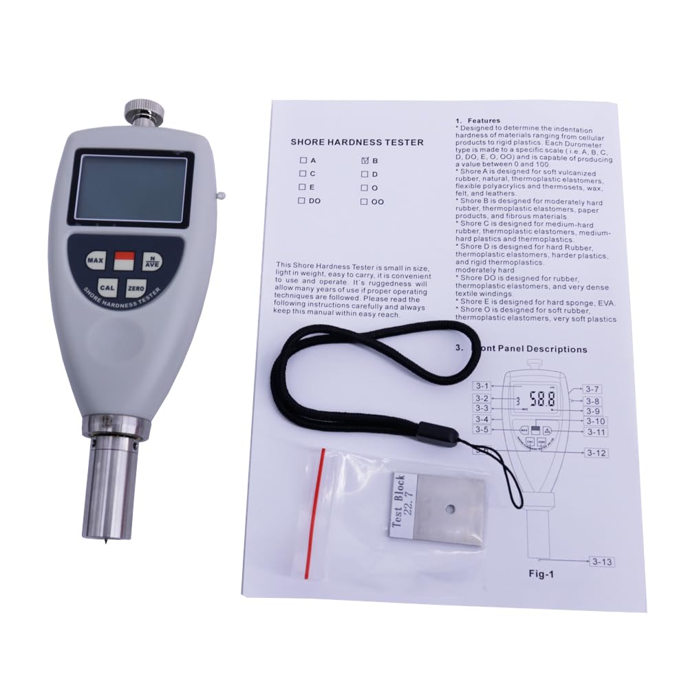VTSYIQI Shore OOO Hardness Tester Gauge Meter with Measuring Range 10~