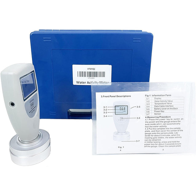 VTSYIQI Portable Water Activity Meter Lab Water Activity Analyzer With