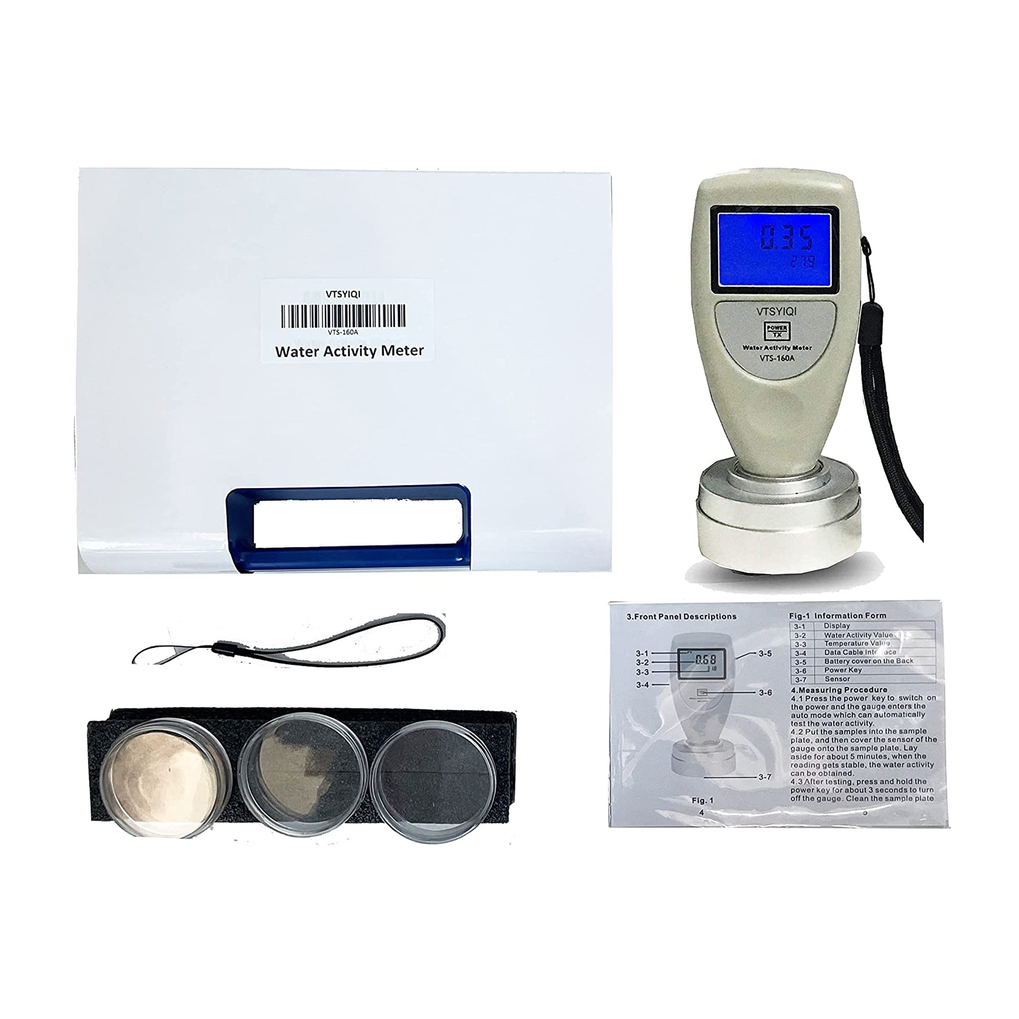 VTSYIQI Digital Water Activity Meter Tester Analyzer Tools With Range